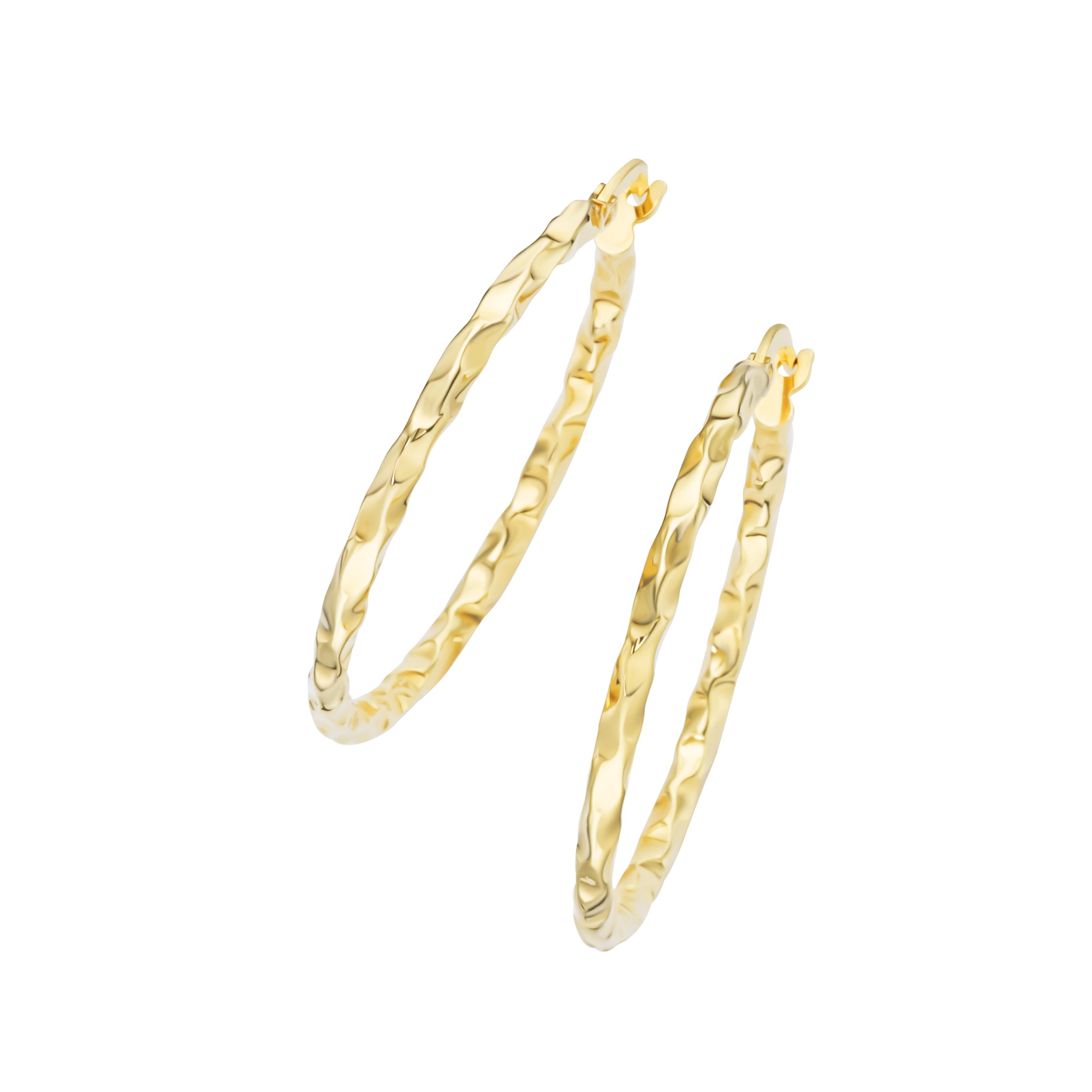 Luigi Merano Paar Creolen »Creolen strukturiert & glänzend, Gold 375« im OTTO Online Shop