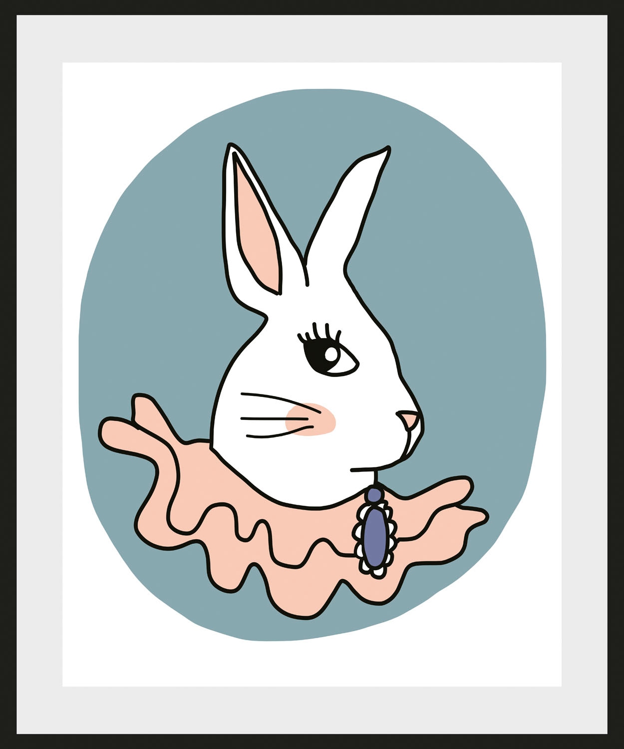 queence Bild »Stina«, Hase-Hasen-Kunst-Haustiere, (1 St.), HD Premium Poster-Druck inkl ...