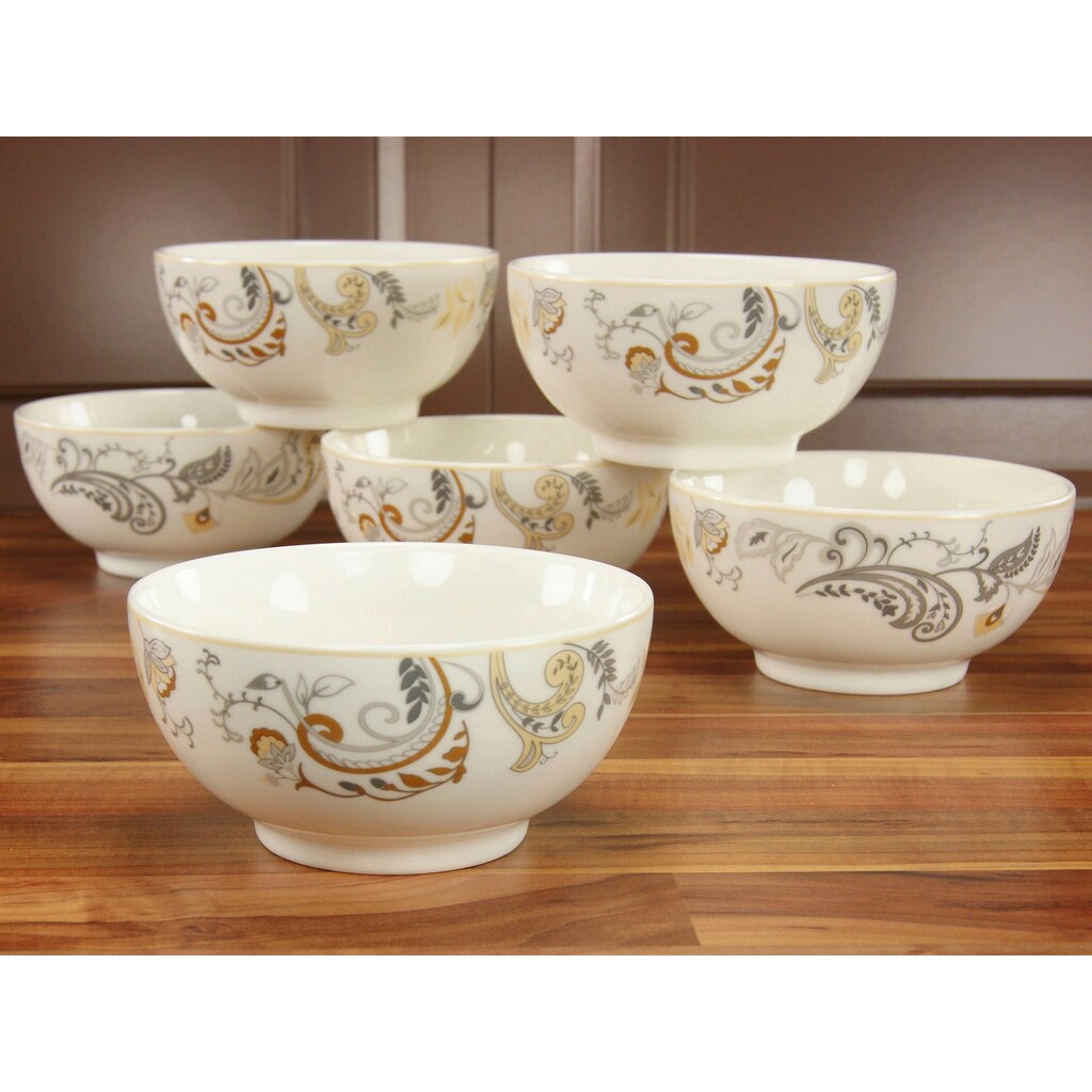 CreaTable Müslischale »Palacio«, 6 tlg., aus Porzellan, Salatschale ... CreaTable Müslischale »Palacio«, 6 tlg., aus Porzellan, Salatschale ...