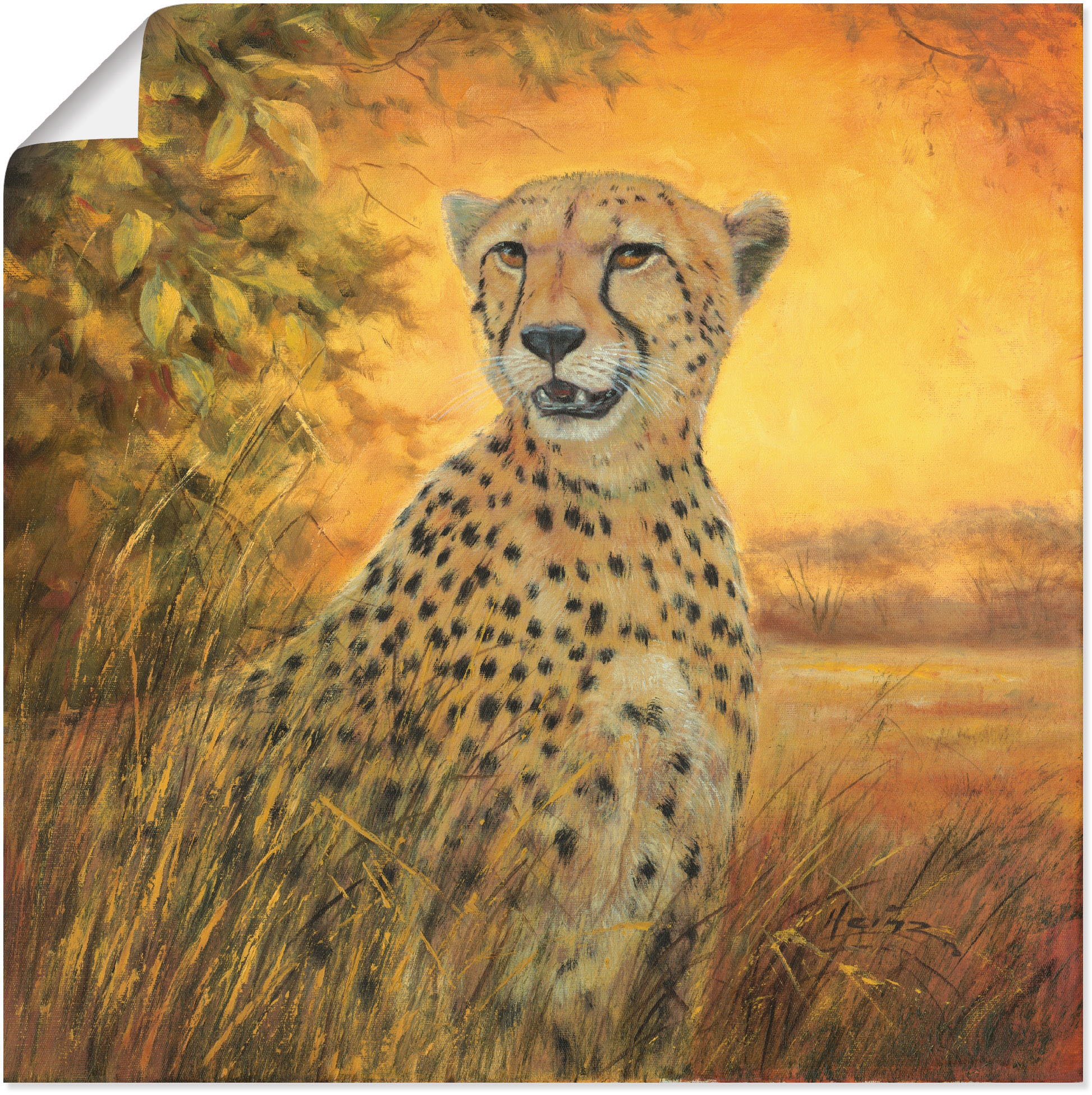 Artland Poster »Porträt Gepard« Geparden Bilder 1 Stk. tlg. ohne Rahmen ...