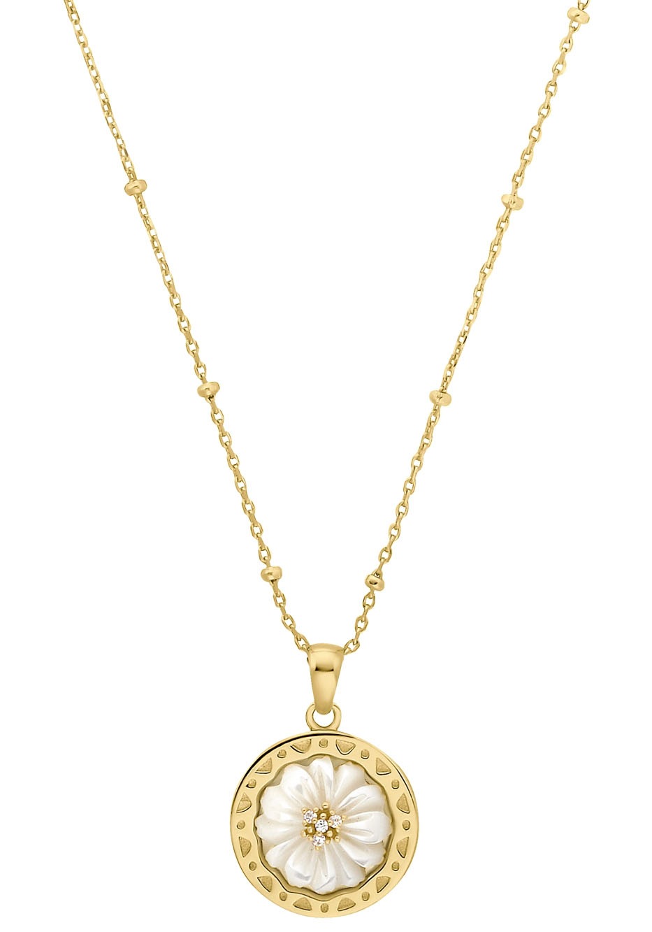 Noelani Kette mit Anhänger »Flower, 2036053«, mit Zirkonia (synth ...