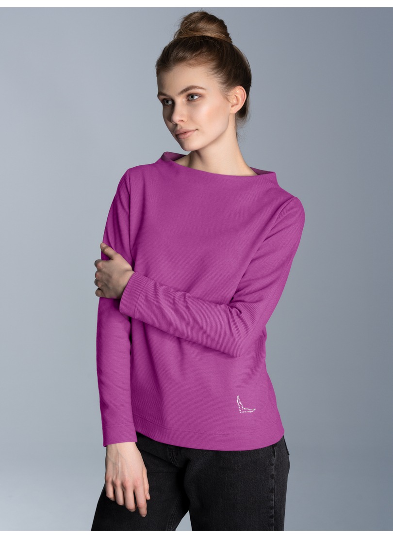 Trigema Sweatshirt Trigema Stehkragen Pullover Mit Kristallsteinen